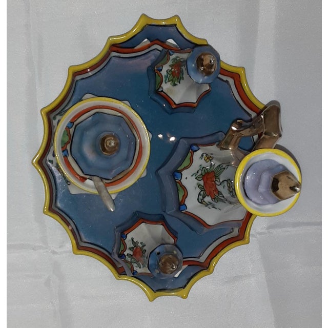 Mid 20th Century Japanese Porcelain Cruette Set- 8 Pieces | Chairish