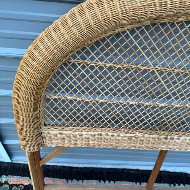 1970s Boho Rattan Full / Queen Size Headboard | Chairish