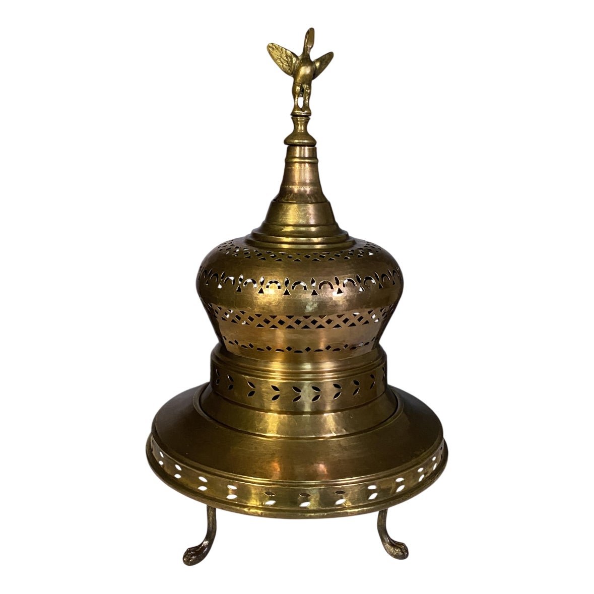 Antique Copper and Brass Brazier with Perforated Lid, 1890s | Chairish