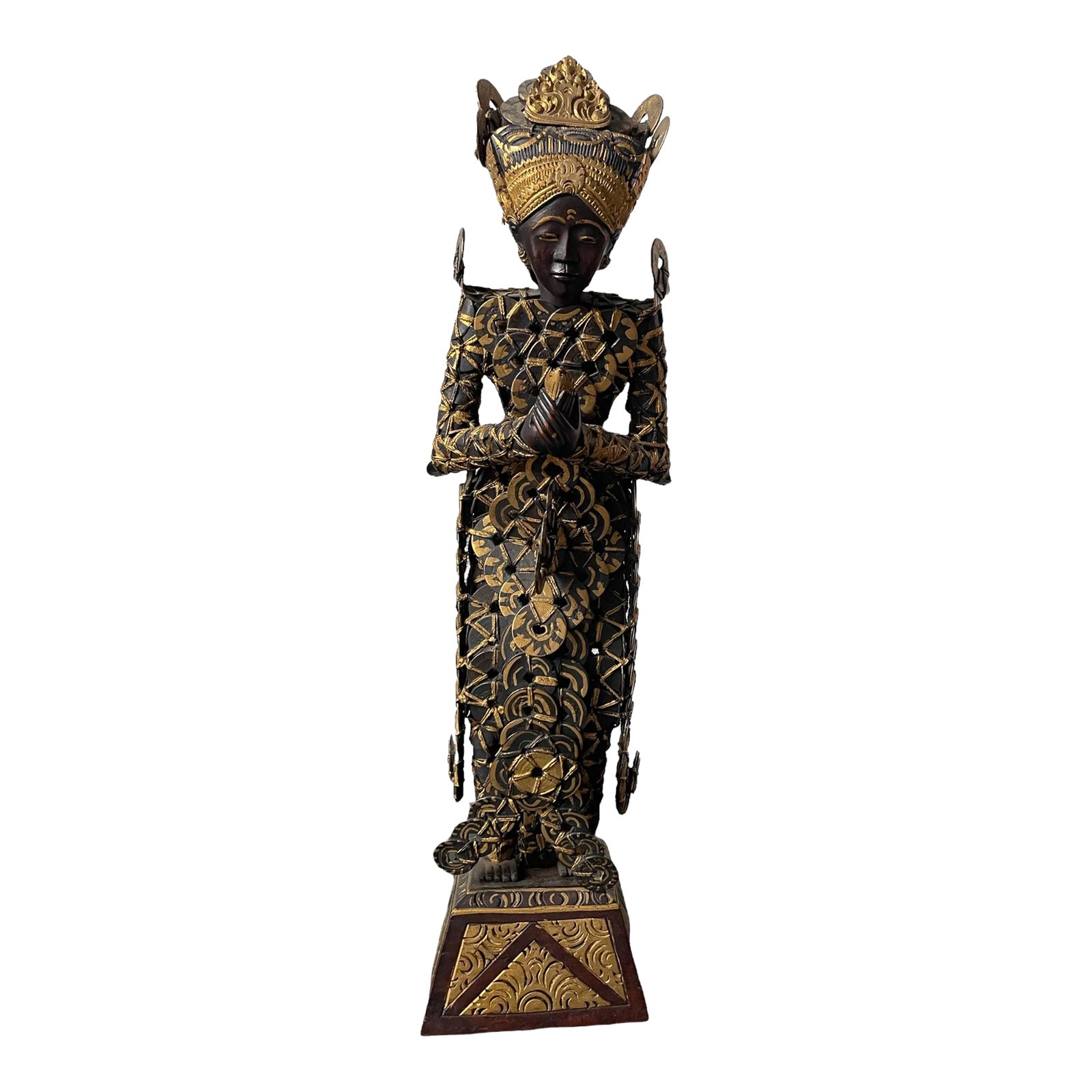 Vintage Balinese Kepeng Coin Statue | Chairish