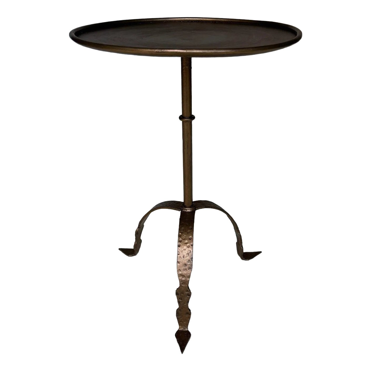 Large Spanish Iron Drinks Table With Tripod Base | Chairish