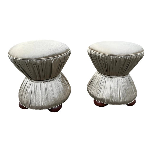 Hourglass Shaped Ottomans | Chairish