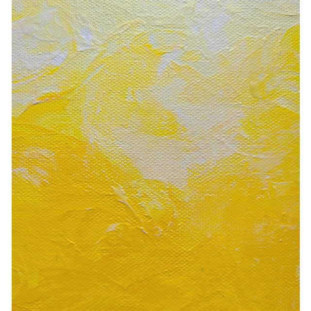 "Modern Yellow" Minimalist Original Abstract Acrylic Painting by KR ...