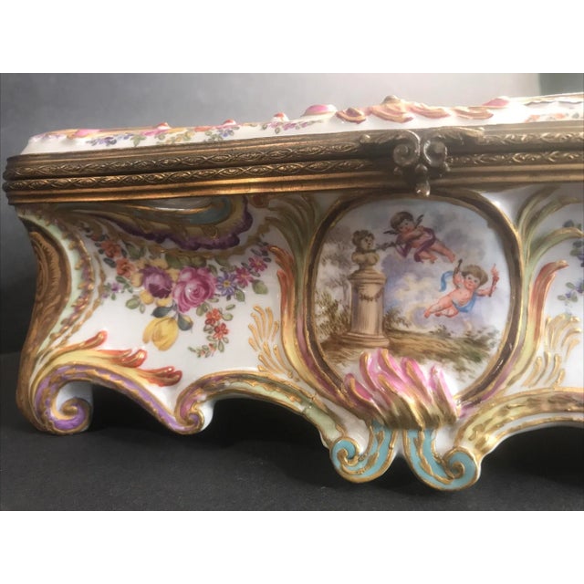 Antique Porcelain Jewelry Box Casket, Edmé Samson. France, Circa 1860 ...
