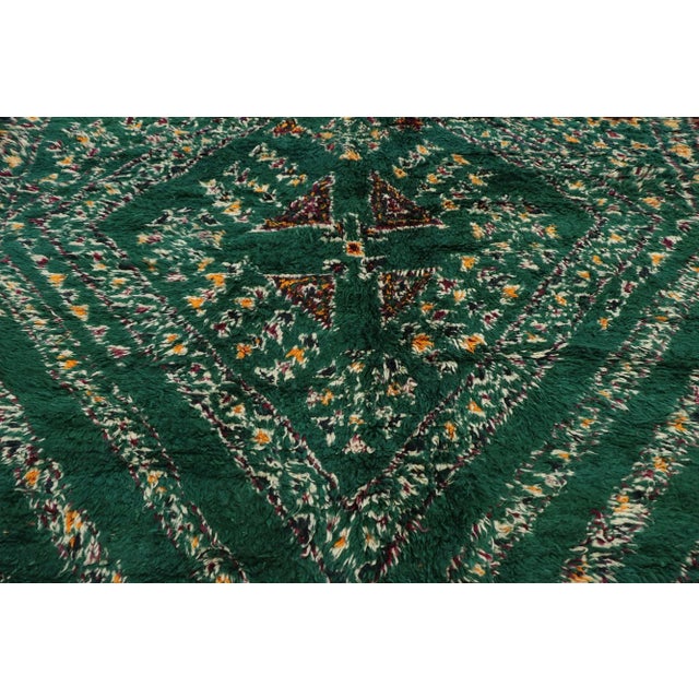 Vintage Green Beni M'Guild Moroccan Rug - 07'00 X 14'00 | Chairish