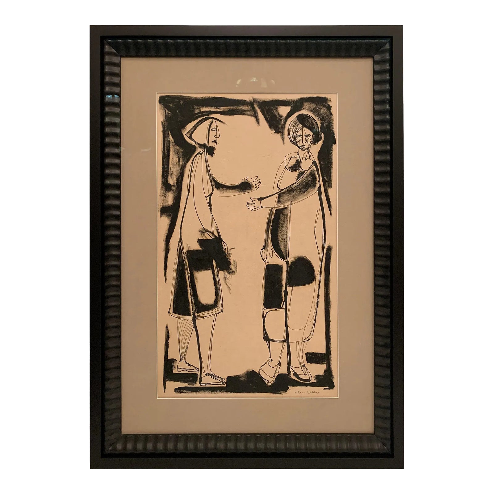 Helen Webber Original Painting in Gallery Frame | Chairish