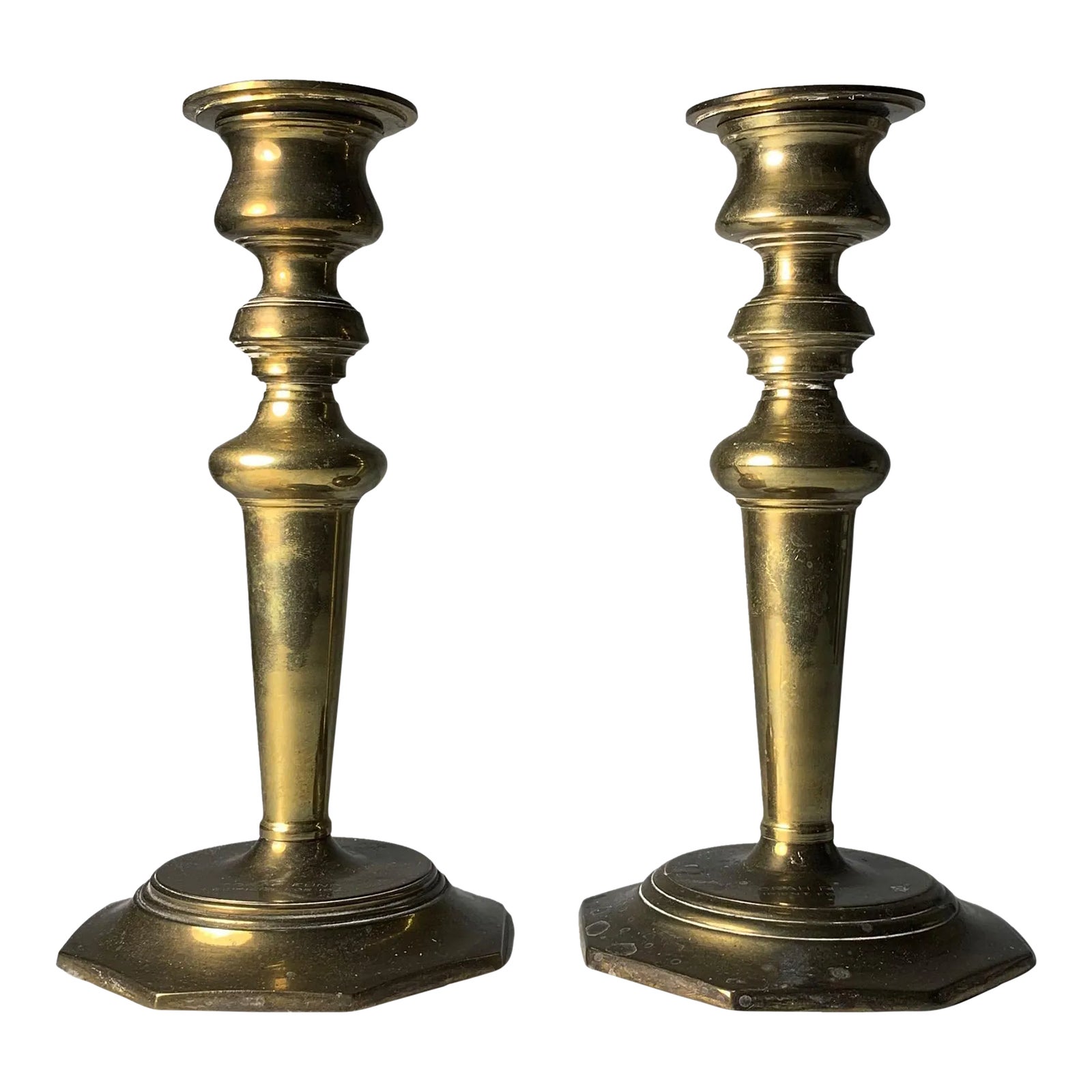 Brass Candlesticks awarded to Rose Friedman (Milton Friedman) - A Pair ...
