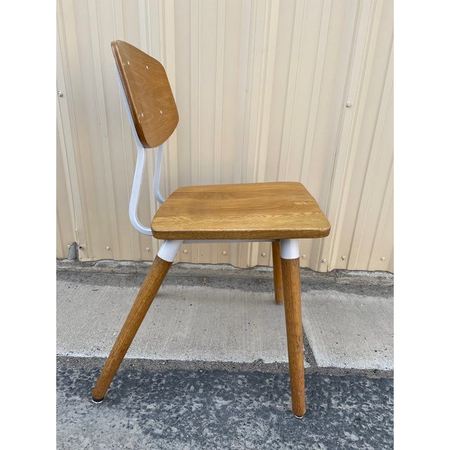 Vintage Mid Century Modern Wooden School Chair | Chairish