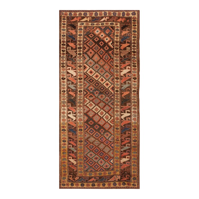 1900s Diamond Tribal Antique W. Persian Kurdish Rug 3'4" X 6'9 ...