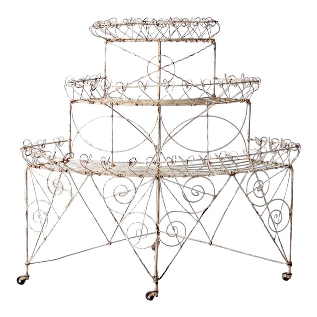 Victorian Wire Plant Stand | Chairish