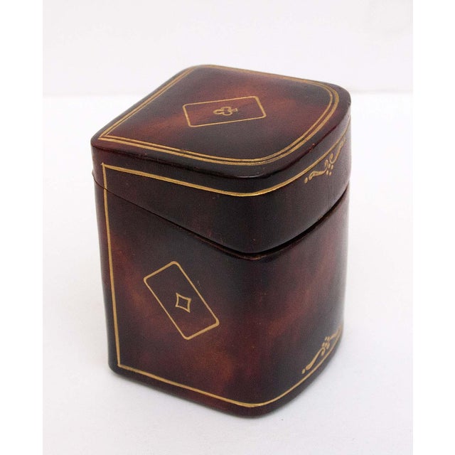 Vintage Traditional Italian Leather Boxes - Set of 6 | Chairish