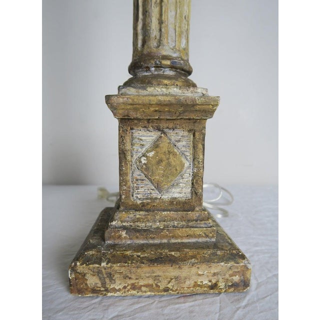 Pair of Italian Carved Neoclassical Style Lamps With Parchment Shades ...