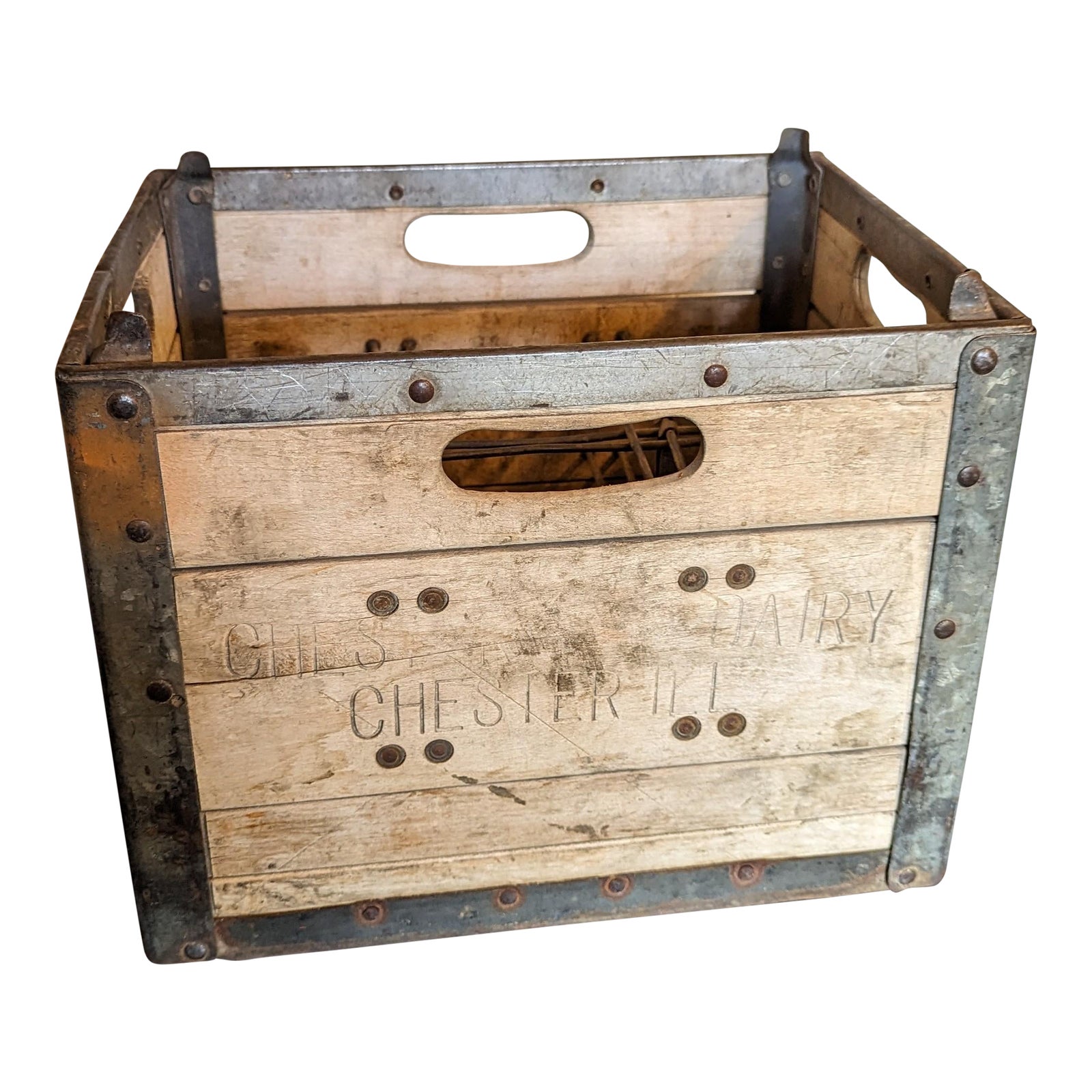 1930s Chester Dairy Company Crate | Chairish