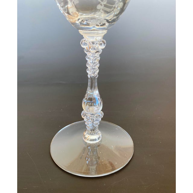 1940s Cambridge Rose Point Water Goblets- Set of 8 | Chairish