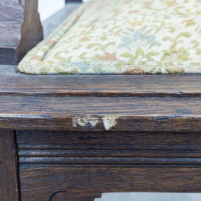 Early 20th Century Antique Wooden Library Chair | Chairish