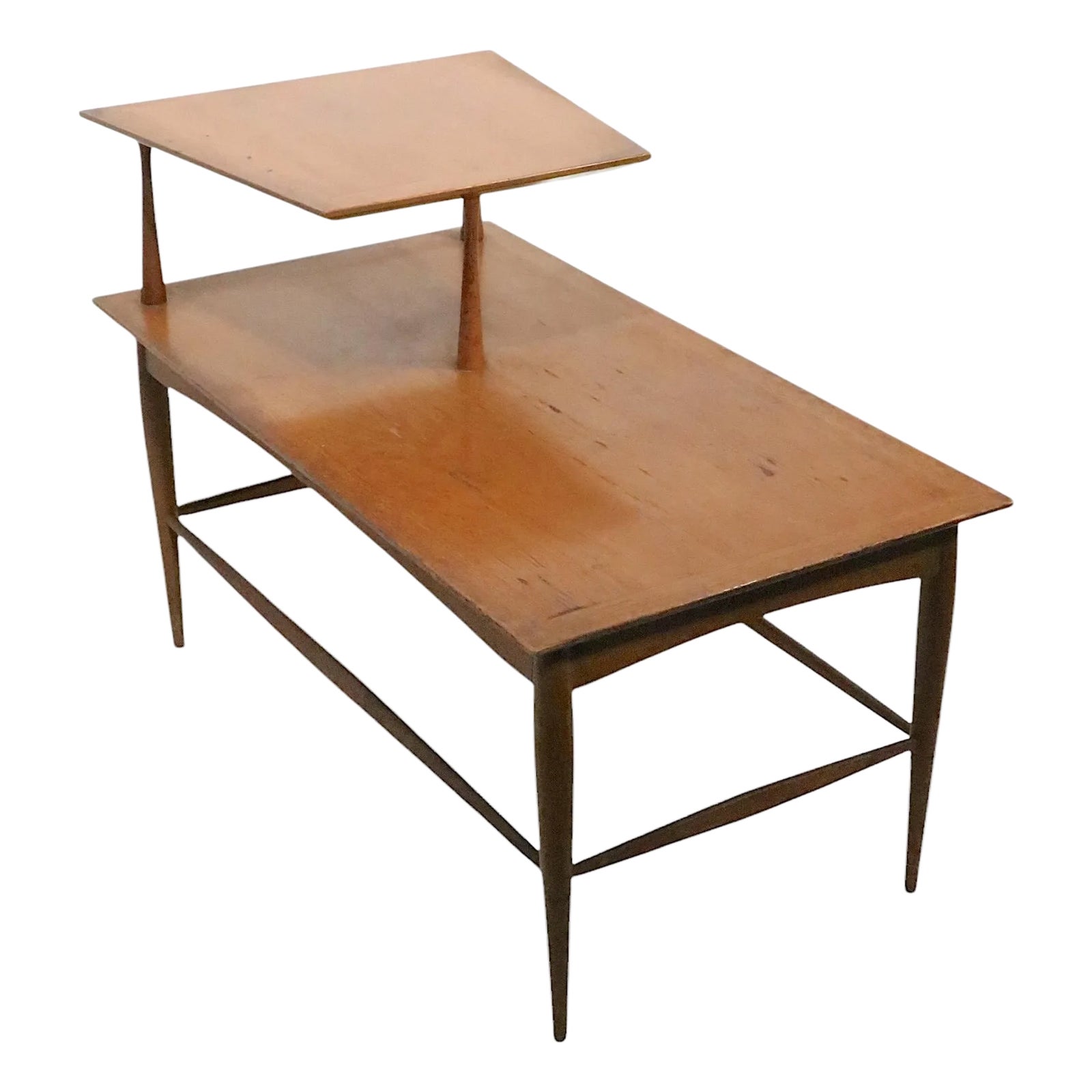 Architectural Mid Century Step End Table | Chairish