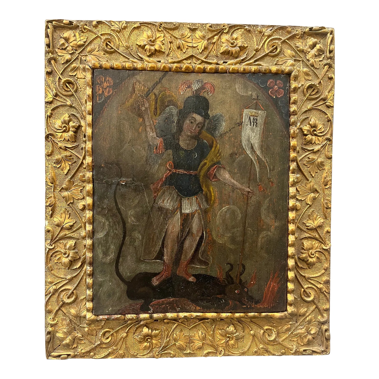 17th Century Spanish Colonial Peruvian Painting | Chairish