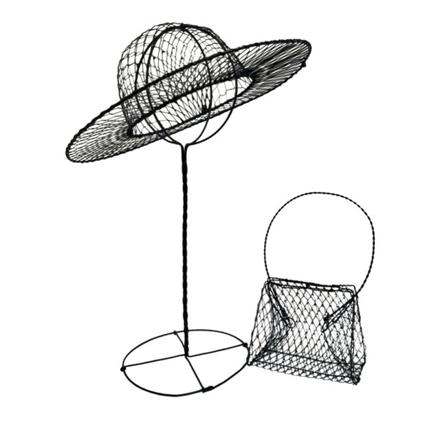 Vintage 1970s Wire Forms Topiary Display Holder Hat and Purse - Set of ...