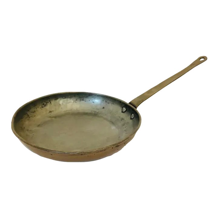 Early 1900s French Copper Saute Frying Pan | Chairish