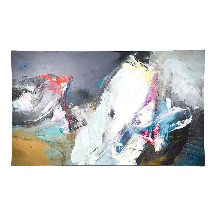 Large 2004 Original Abstract Oil Painting on Canvas "Storm Surge" by ...