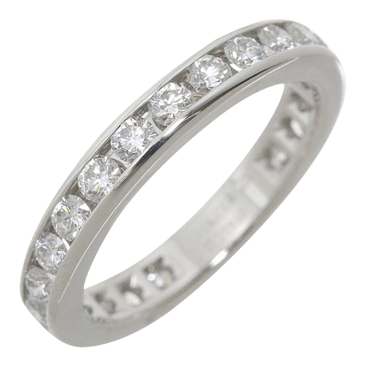 Tiffany & Co. Full Circle Channel Setting Ring Diamond Pt Platinum Size ...