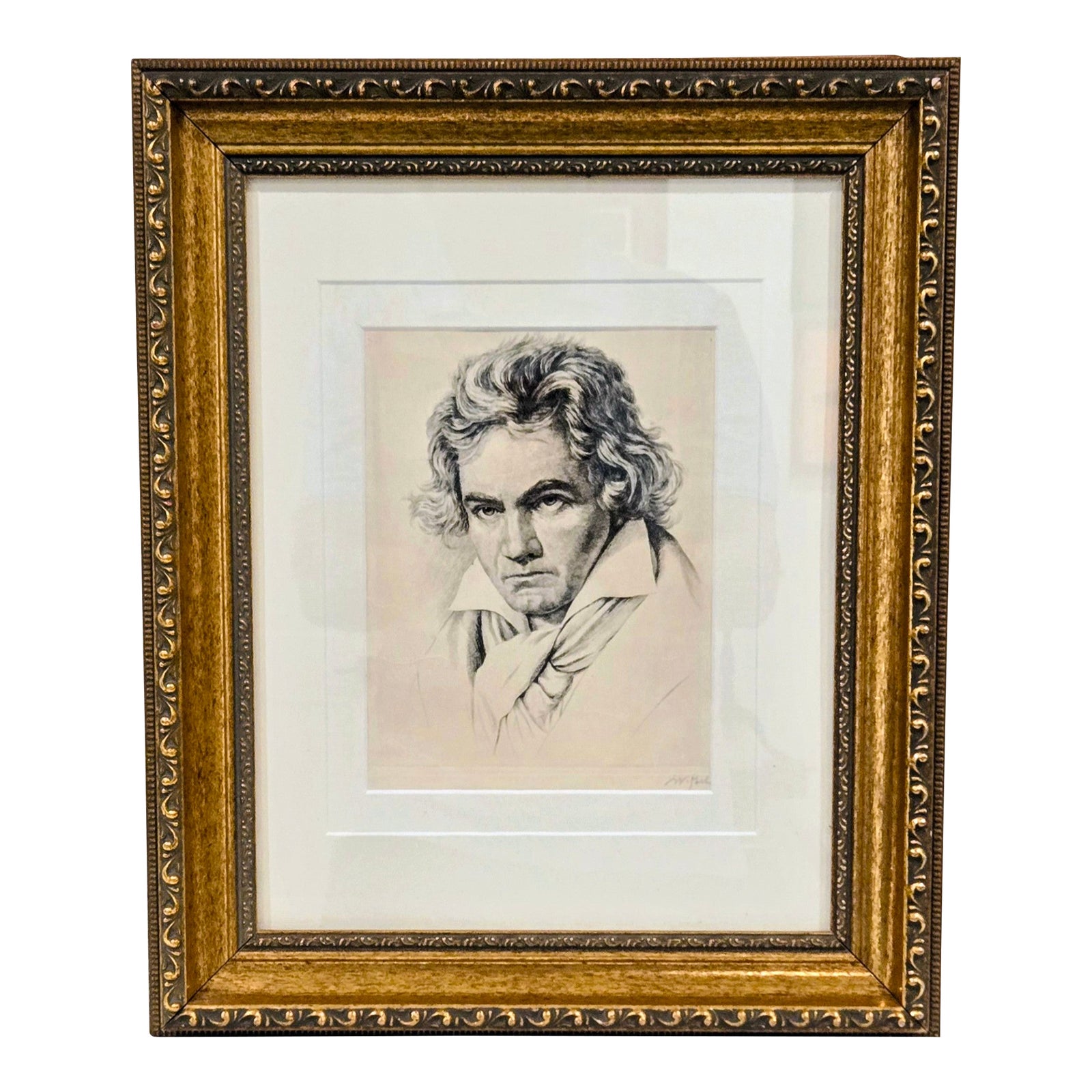 "Portrait of Ludwig Van Beethoven" by Wilhelm Pech Original Drawing ...