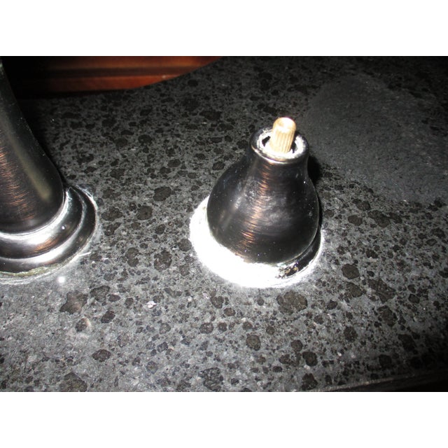 2000s Mahogany Ornate Bathroom Vanity Cabinet With Granite Top With ...