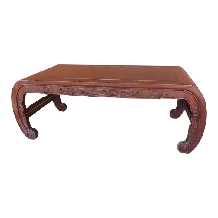 Gorgeous Dark Wood Antique Ming Style Opium Coffee Table | Chairish