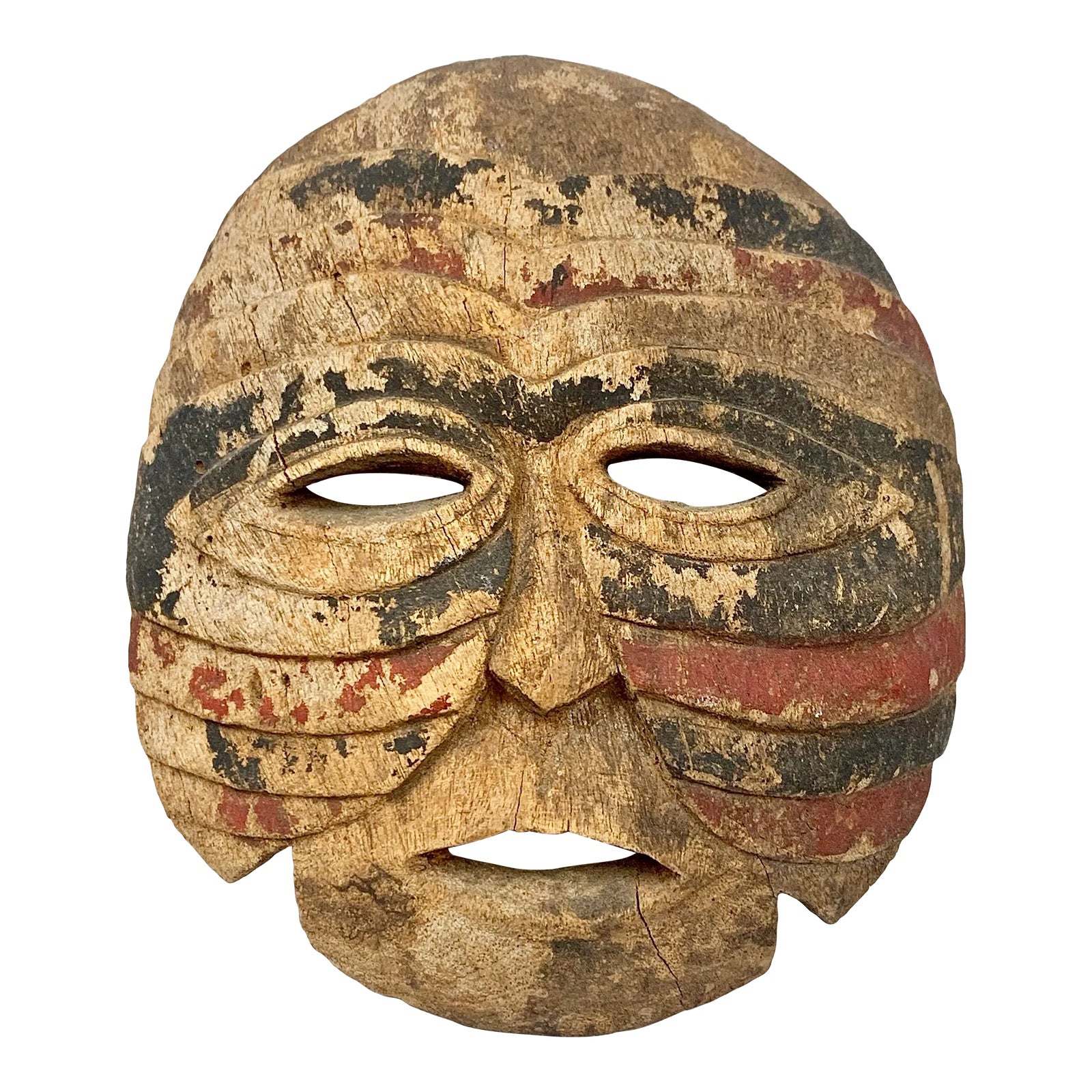 Vintage African Wooden Mask | Chairish