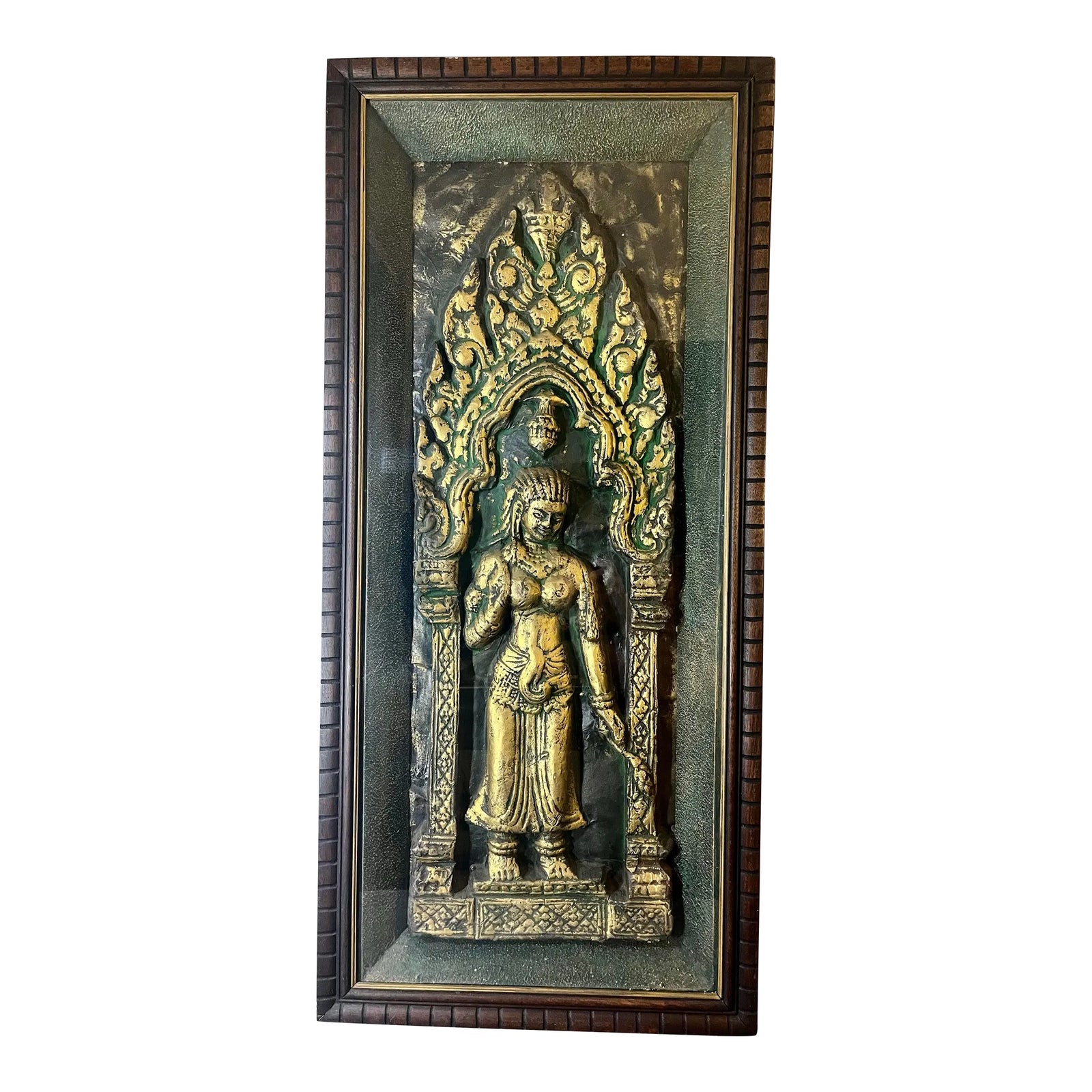 Mid 20th Century High Relief Angkor Wat Temple Rubbing, Cambodia | Chairish