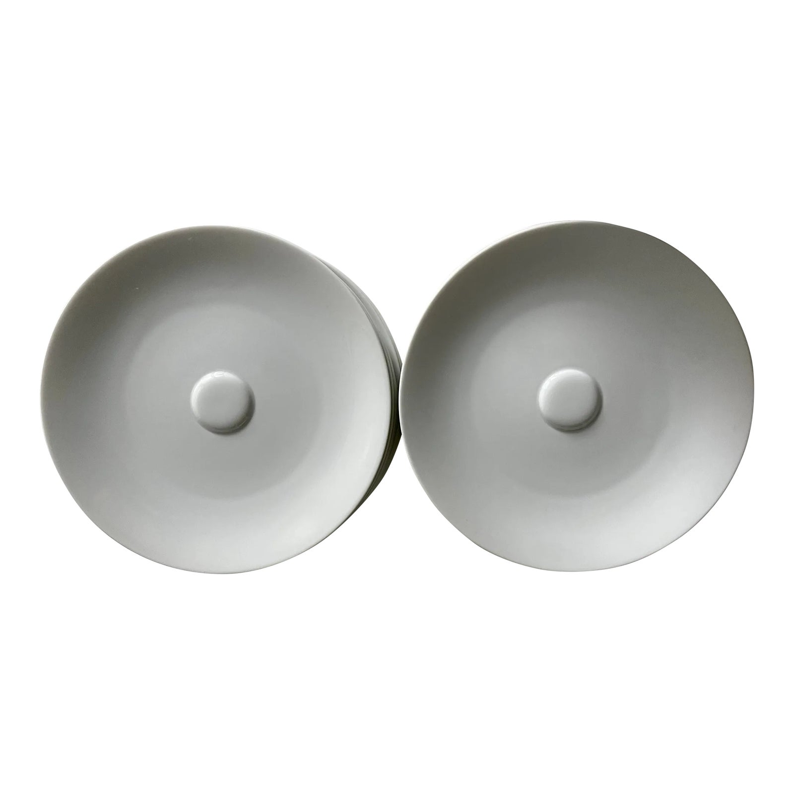 1990s Mikaela Dorfel Mono Germany Gemiini Porcelain Saucers/Bread ...