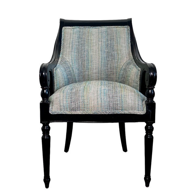 Espresso Swoop Arm Chair | Chairish