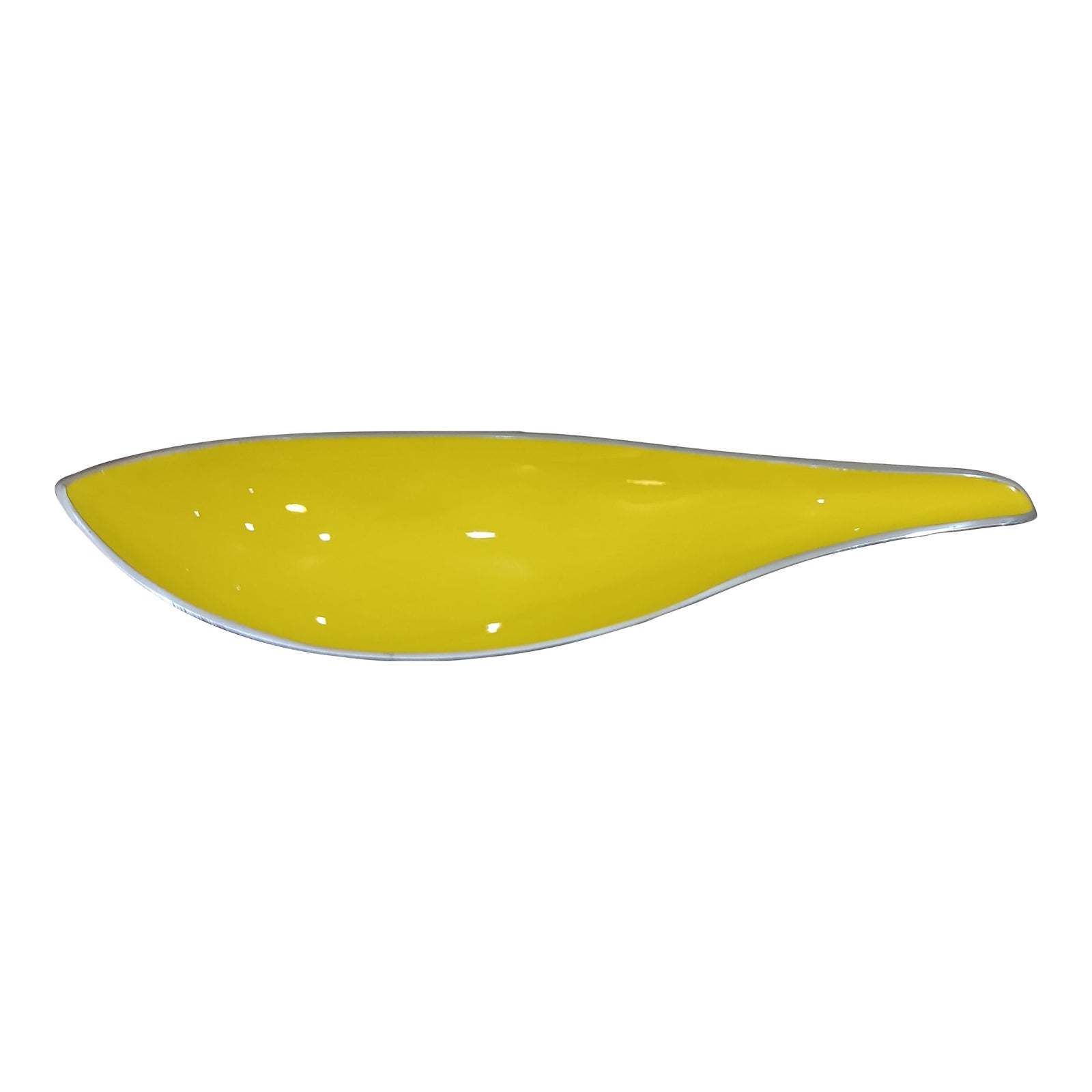 Mid Century Modern Canary Yellow Relish Serving Tray, Made in India ...