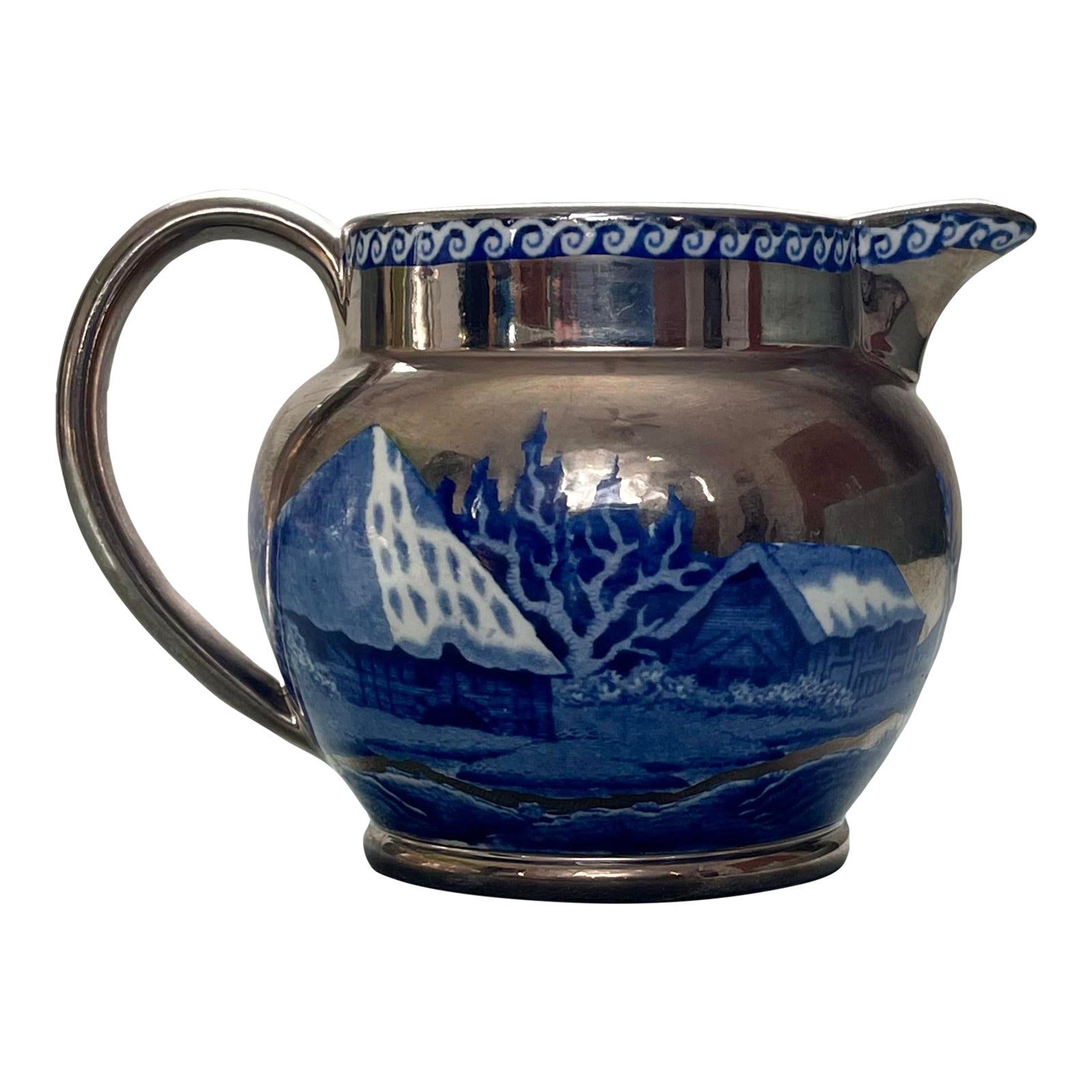 Mid 20th Century Wedgwood “Fallow Deer” Patterned Metallic Creamer Jug ...