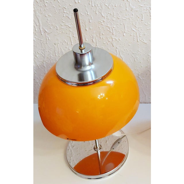 Meblo Guzzini Orange Faro Table Lamps - Yugoslavia 70s | Chairish