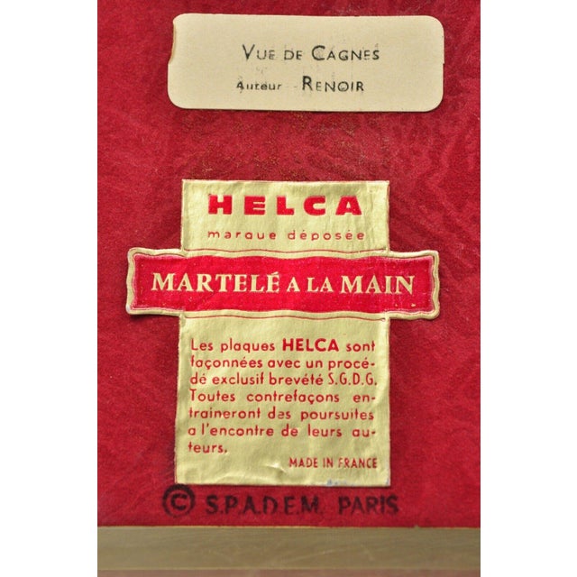 Helca Martele a La Main Hammered Enamel Painting Renoir Vue De Cagnes ...