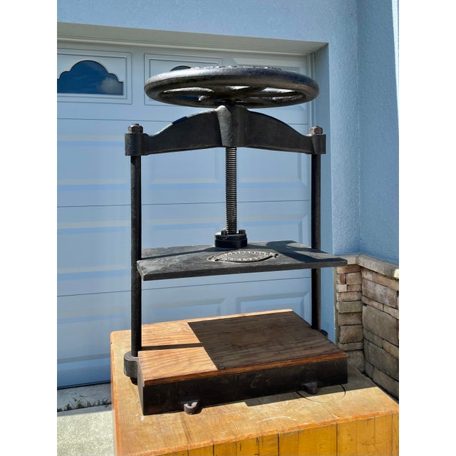 Antique Industrial Iron Book Press | J W Ostrander of Chicago C.1800s ...
