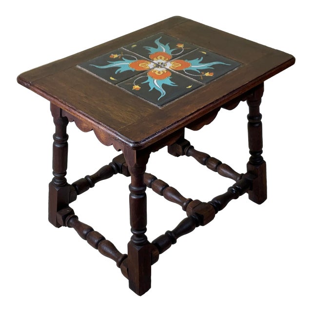 Antique California Tile Table Spanish Colonial Mission With Ceramic ...
