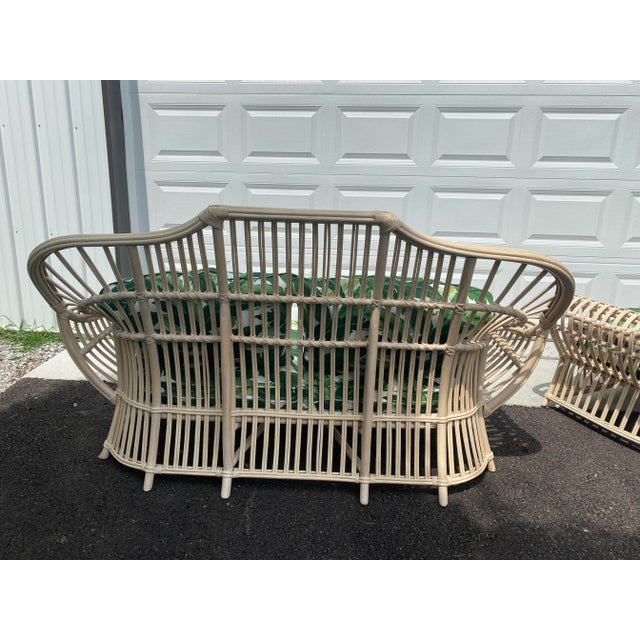 1970s Ficks Reed Vintage Bamboo Sofa and Chair With Tommy Bahama ...