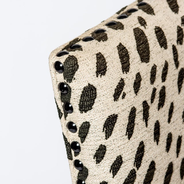 Pair of Modern Snow Leopard Bar Height Stools | Chairish
