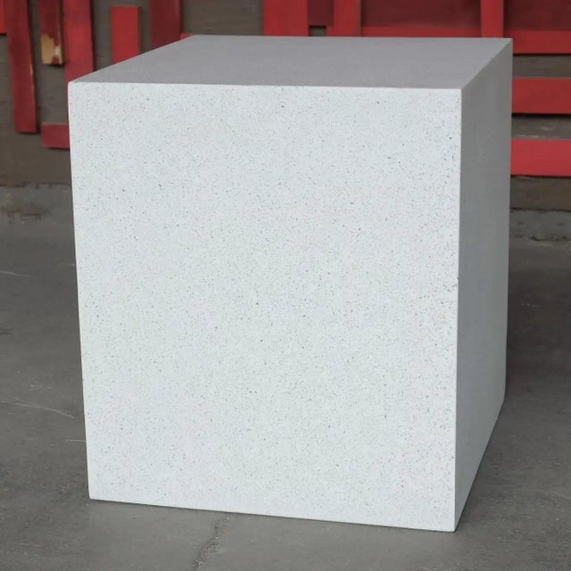 Cast Resin 'Square' Table, White Stone Finish by Zachary A. Design ...