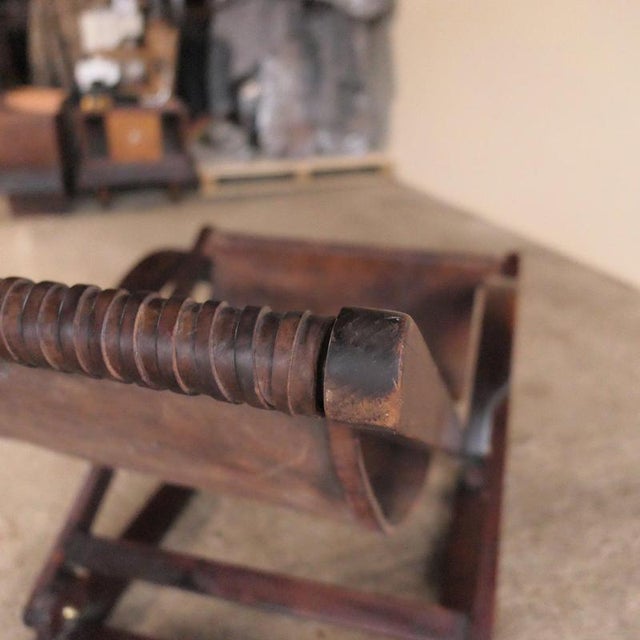 Vintage Sling Chair in Leather | Chairish