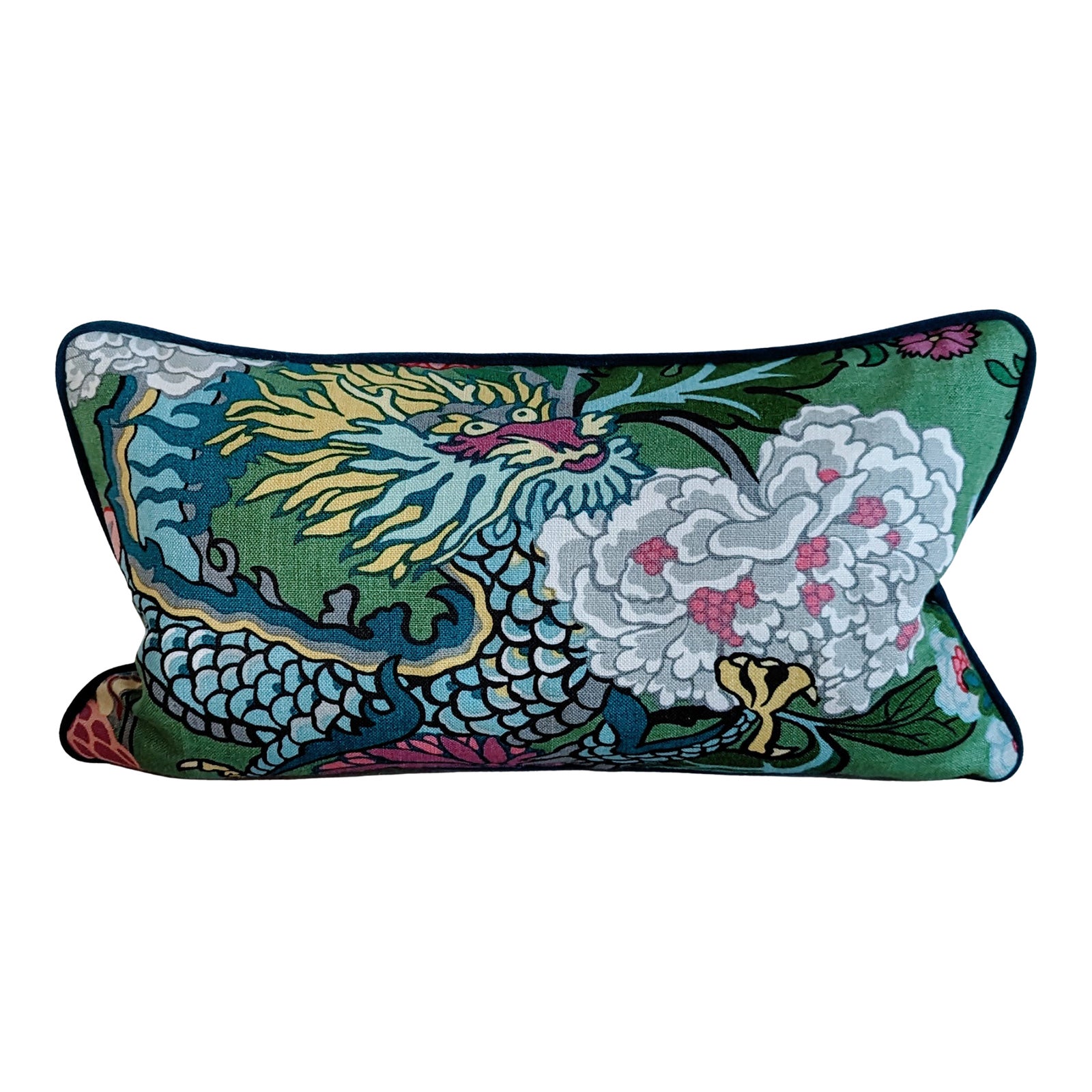 Schumacher Jade Chang Mai Dragon Lumbar | Chairish