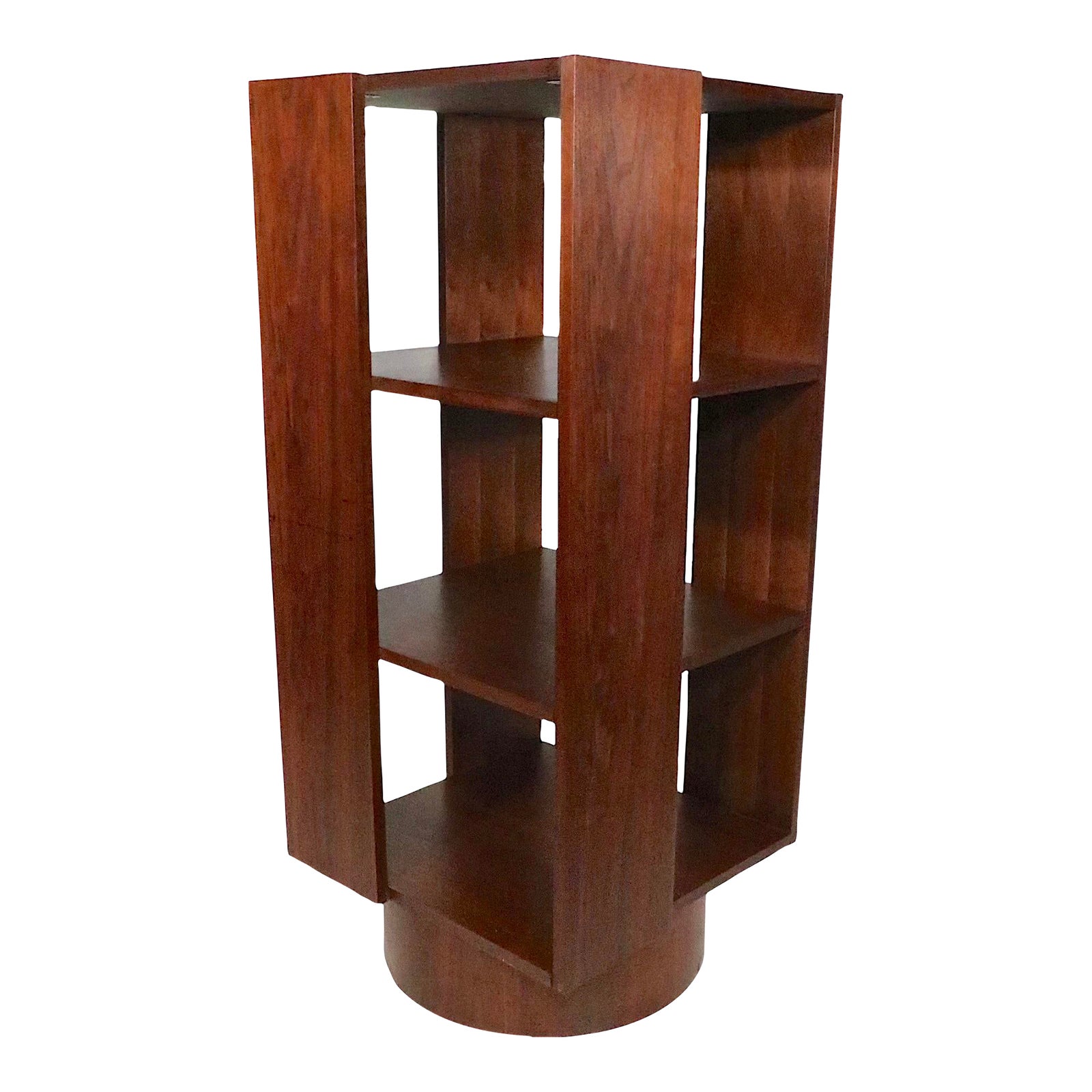 Mid Century Danish Modern Revolving Bookcase C1960/1970’s | Chairish