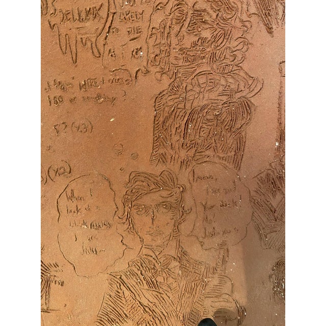 Terracotta Sketch Comic Book Panels | Chairish