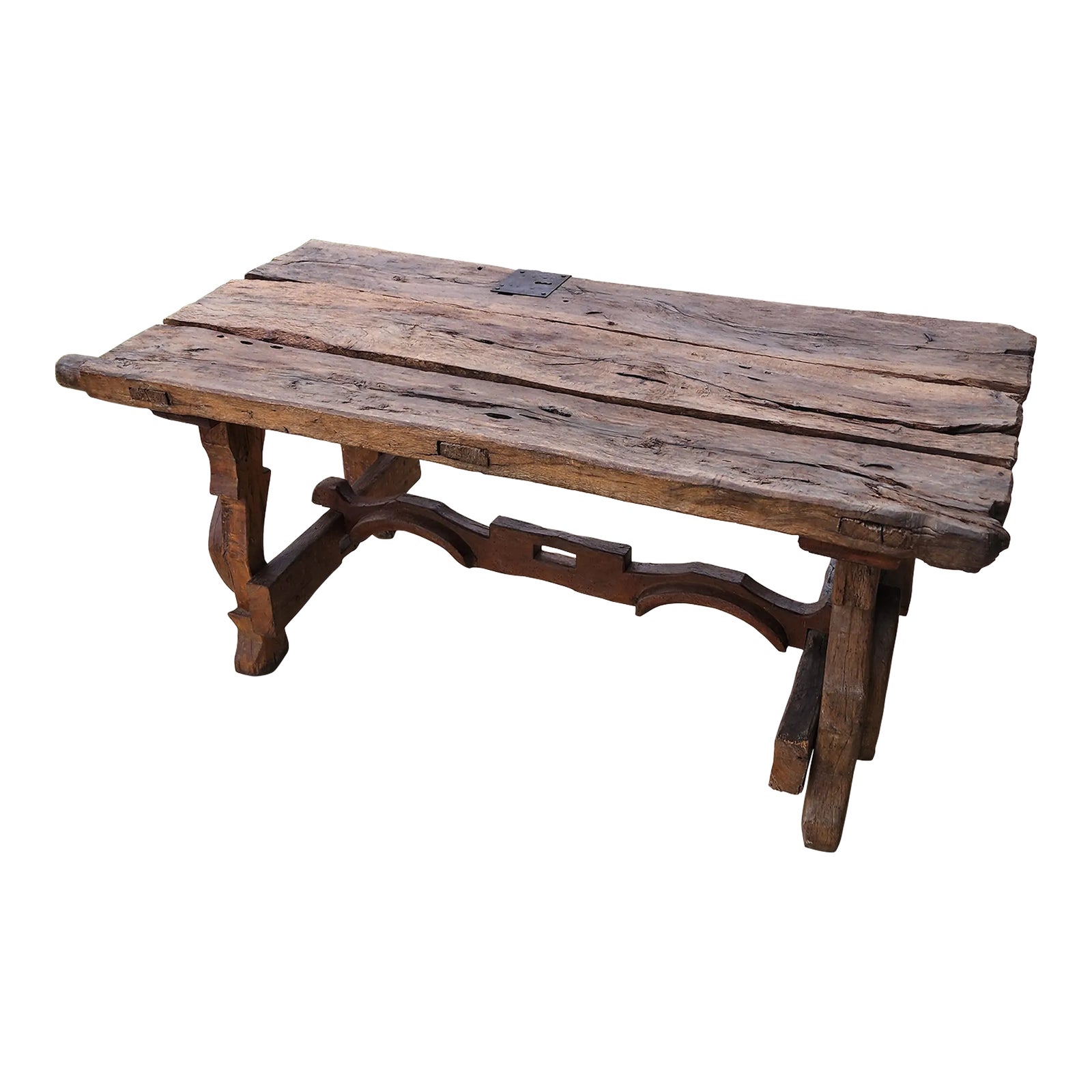 Rustic Ranch Style Mesquite Table | Chairish