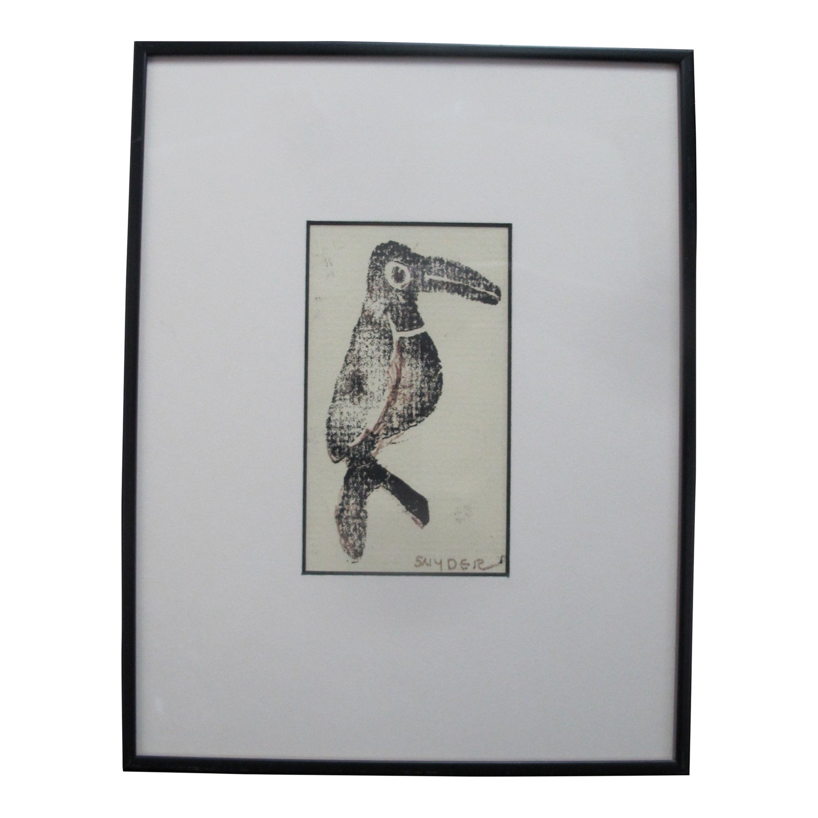 Amanda Snyder Pacific Nw Signed Framed Toucan Bird Woodblock Print ...