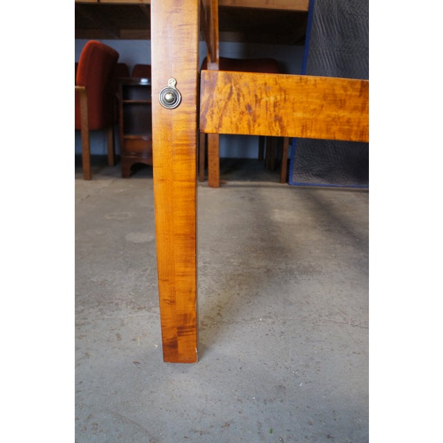 David T Smith Early American Style Curly Maple 4 Poster Queen Bed Frame ...