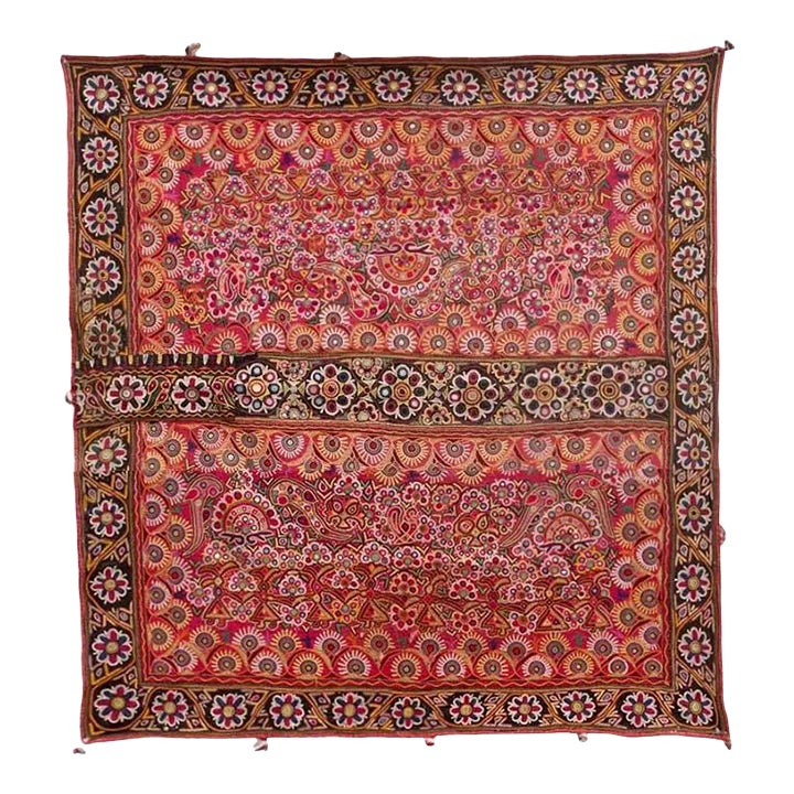 Vintage Ceremonial Indian Sindhi Tapestry | Chairish