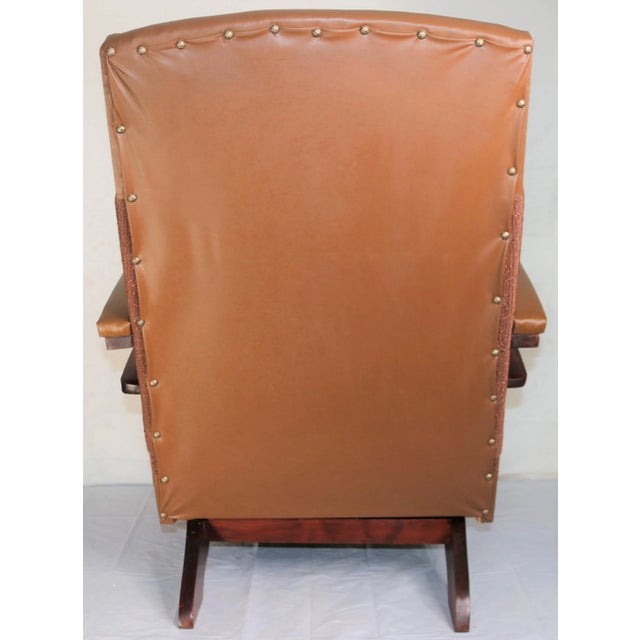 Mid-Century Vintage Upholstered/Vinyl Spring Rocking Chair Circa 1962 ...